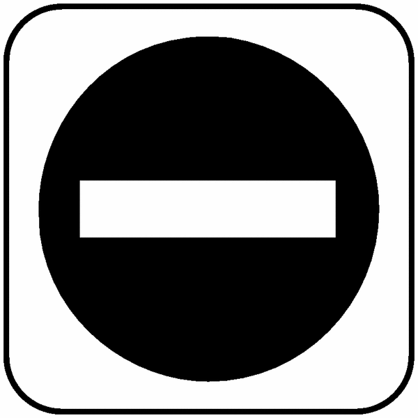 Verbot der Einfahrt - Piktogramme auf Übertragungsfolie, selbstklebend ...