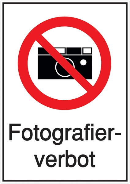 Fotografierverbot - STANDARD Kombischilder, praxiserprobt online kaufen ...