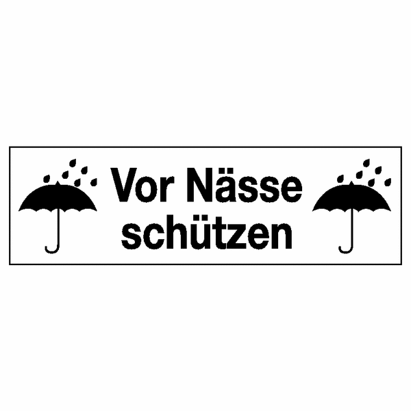 Vor Nässe schützen - Etiketten zur Palettenkennzeichnung, selbstklebend ...