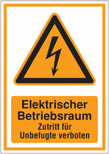 Warnung vor gefährlicher elektrischer Spannung - DESIGN Kombischilder ...