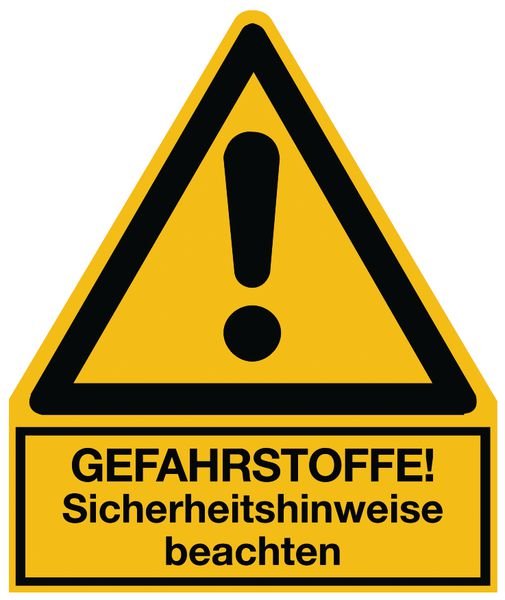 Allgemeines Warnzeichen - Warnsymbol-Kombi-Schilder für Gefahrstoffe ...