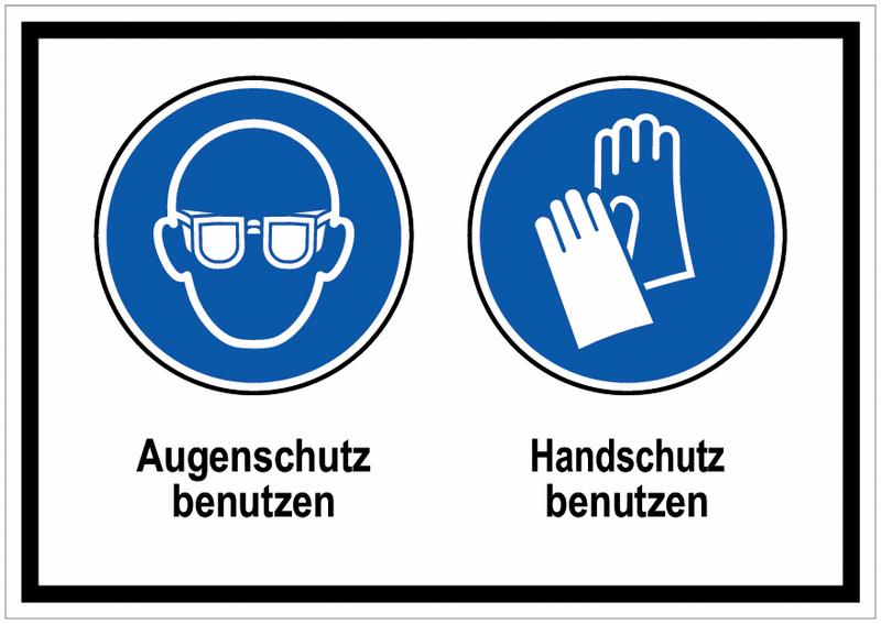 Augenschutz/Handschutz benutzen - Mehr-Symbolschilder online kaufen | SETON