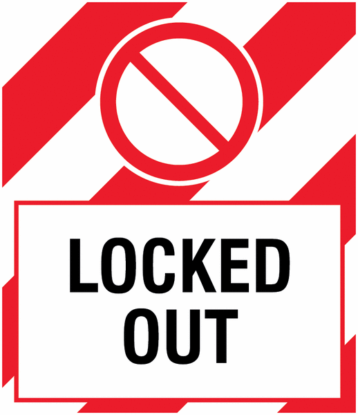 Locked out – Lockout-Sticker für Schlösser, auf Bogen online kaufen | SETON