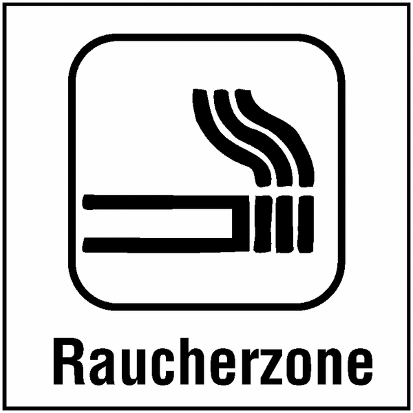 Raucherzone - Hinweisschilder Public, Symbole mit Text | SETON