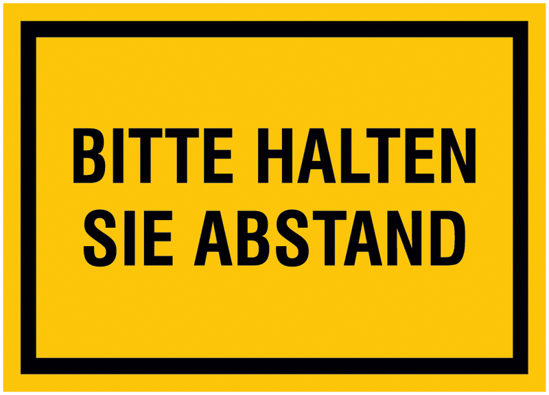 Hinweisschilder "BITTE HALTEN SIE ABSTAND" online kaufen | SETON