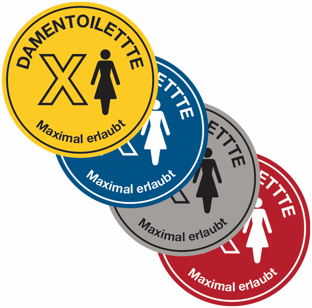 Maximale Personenanzahl Damentoilette - SetonWalk Bodenmarkierung max ...
