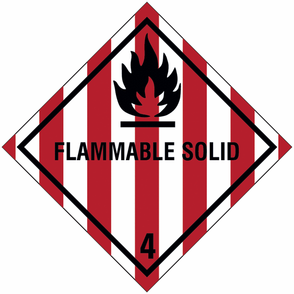 "FLAMMABLE SOLID 4.1" Gefahrkennzeichnung online kaufen | SETON