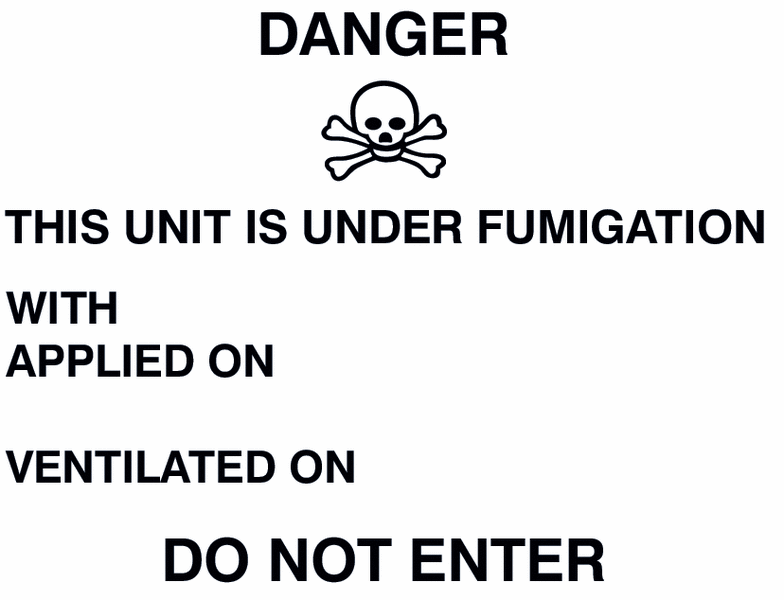 "Fumigation Warning Sign" Gefahrkennzeichnung online kaufen | SETON