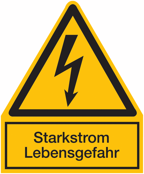 Starkstrom Lebensgefahr – Warnsymbol-Kombi-Schilder, Elektrotechnik ...