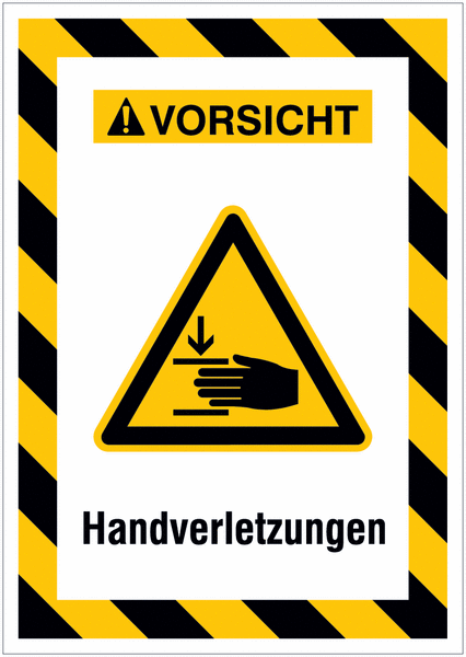 Gefahren-Schild "Warnung vor Handverletz." kaufen | SETON