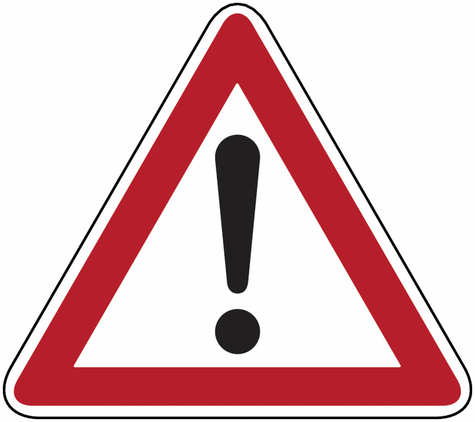 Gefahrstelle - Verkehrszeichen zur Bodenmarkierung, R10 nach DIN EN ...