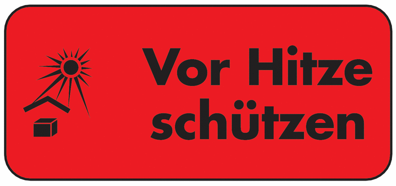 Vor Hitze schützen - Verpackungsetiketten, selbstklebend | SETON