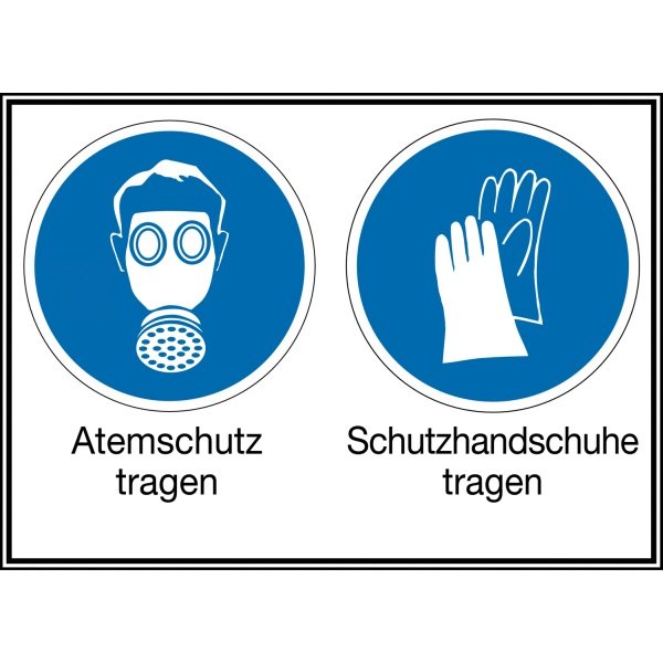 Mehrsymbol-Schilder 2 Symbole, individuell, DIN 4844-2001 | SETON