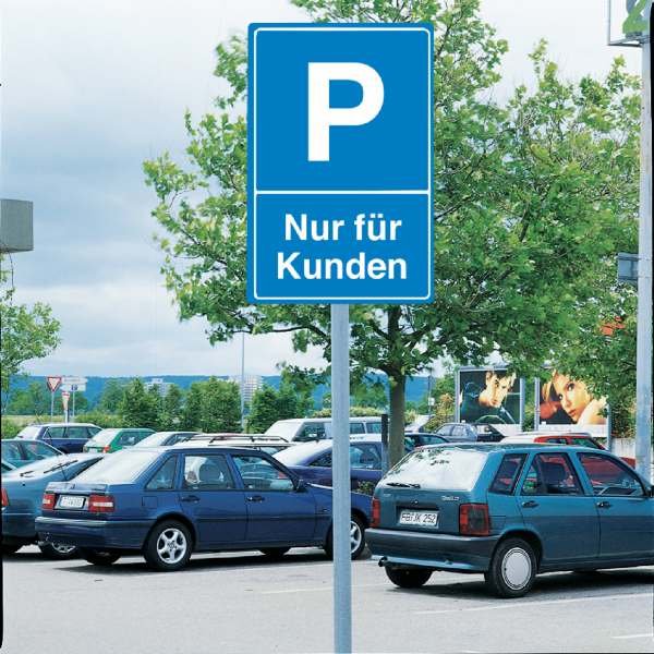 Parkschilder - Symbol "Parken", Text nach Wunsch, individuell | SETON