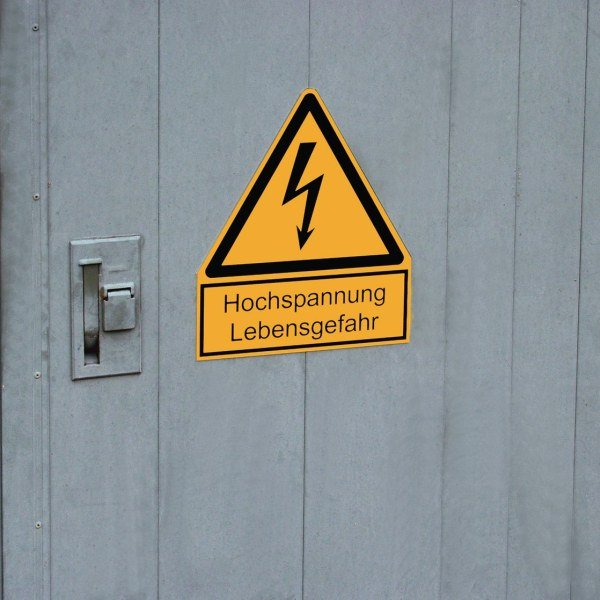 Warnsymbol-Schilder, Elektrotechnik - Warnung vor elektr. Spannung ...