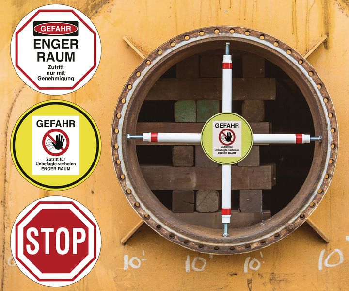 Vierschenklige Mannloch Barriere zum Abdecken bestellen | SETON