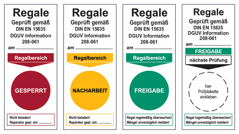 Gesperrt - Prüfungsstand Regale, Grundplakette online kaufen | SETON