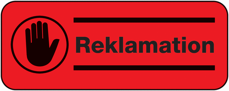 Reklamation - Rollen-Etiketten aus Papier, rechteckig, fluoreszierend ...