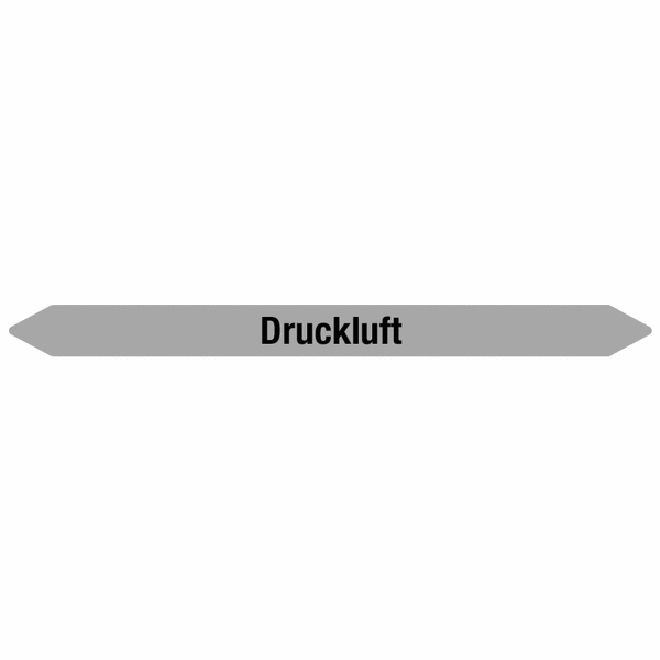 Mini-Rohrmarkierer Gruppe 3 "Luft" mit Standardtext gemäß DIN 2403 ...