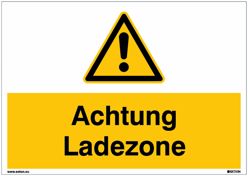 Kombischild "Achtung Ladezone" kaufen | SETON
