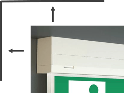 LED-Notleuchte balkenförmig, Aluminium | SETON