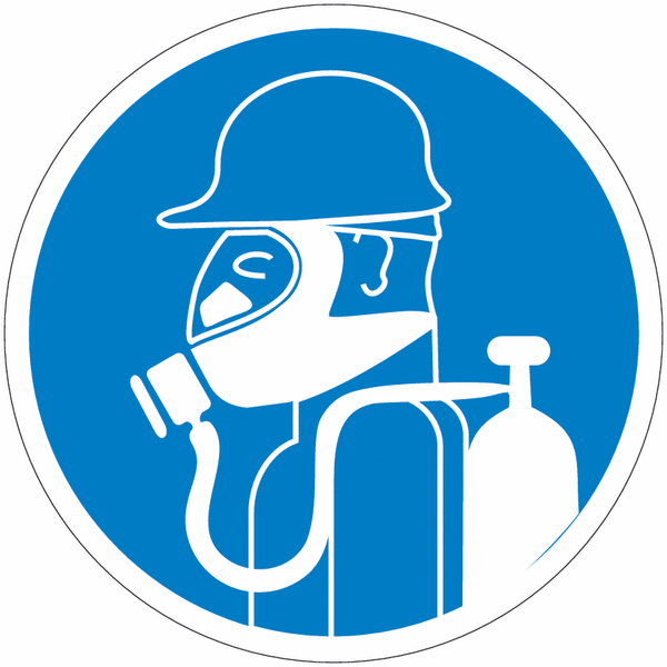 Schweren Atemschutz benutzen - Gebotsschilder, BGV A8, DIN 4844, ASR A1 ...