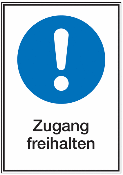 Allgemeines Gebotszeichen - STANDARD Kombischilder, ASR A1.3, DIN 4844 ...