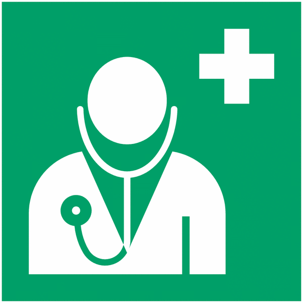 Arzt - SetonWalk Bodenmarkierung Rettungszeichen, R10 nach DIN 51130 ...