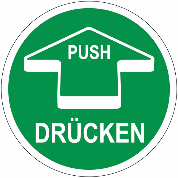 Kombi-Türschilder "Drücken/Push" gleich online kaufen | SETON