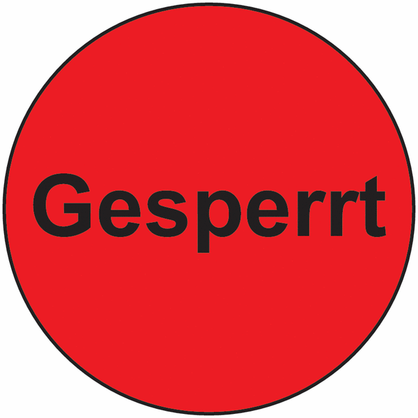 Gesperrt - Etikett, rund oder oval | SETON