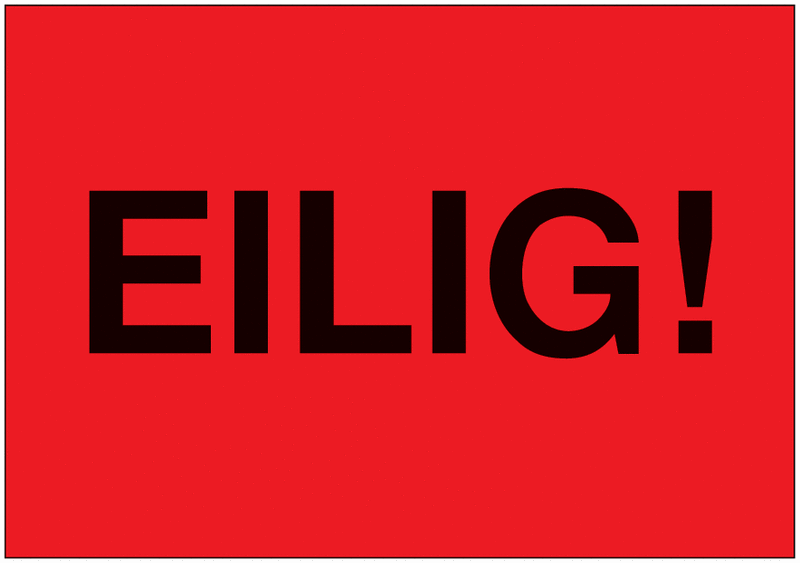 Eilig - Großformat-Rollen-Etiketten aus Papier, rechteckig ...