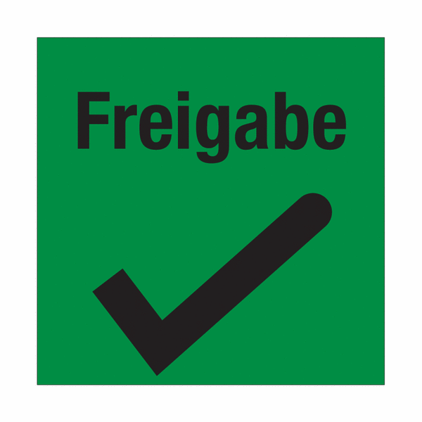 Freigabe - Kombi-Papieretiketten zur Qualitätssicherung, auf Rolle ...