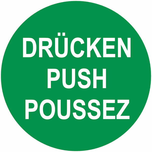 Ziehen Pull Tirez/Drücken Push Poussez - Tür- und Fensterschilder ...