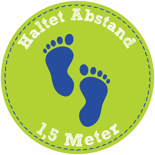 Füße - Haltet Abstand - SetonWalk Bodenmarkierung für Kinder, R10 nach ...