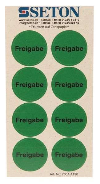 Freigabe - Etiketten zur Qualitätssicherung, Graspapier online kaufen ...