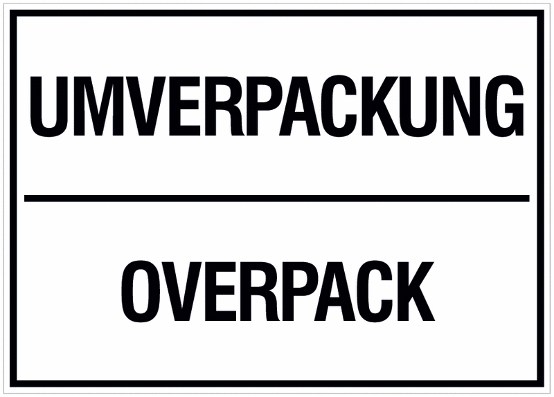 Umverpackung und Overpack - Gefahrgüteraufkleber kaufen | SETON