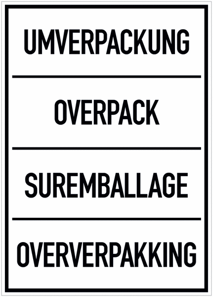 Mehrsprachige Umverpackung - Gefahrgüteraufkleber kaufen | SETON