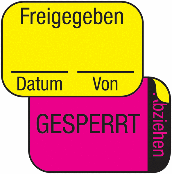 Gesperrt/Freigegeben - Kontroll-Etiketten, zweiteilig online kaufen | SETON