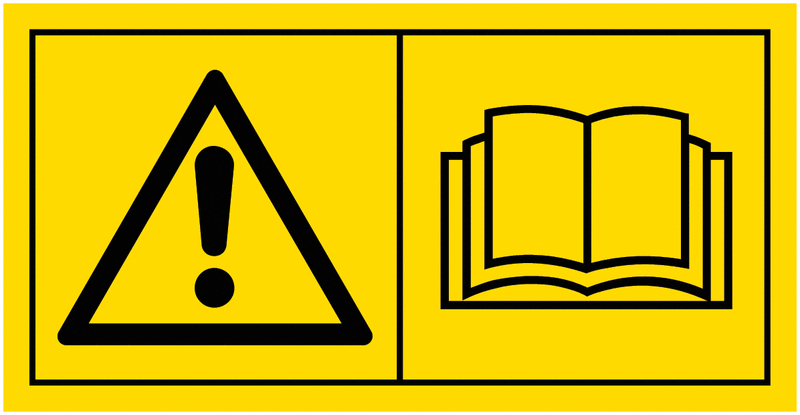 Vor Inbetriebnahme Betriebsanleitung lesen - Sicherheits- und Gefahrenbildzeichen, ISO 11684 ...