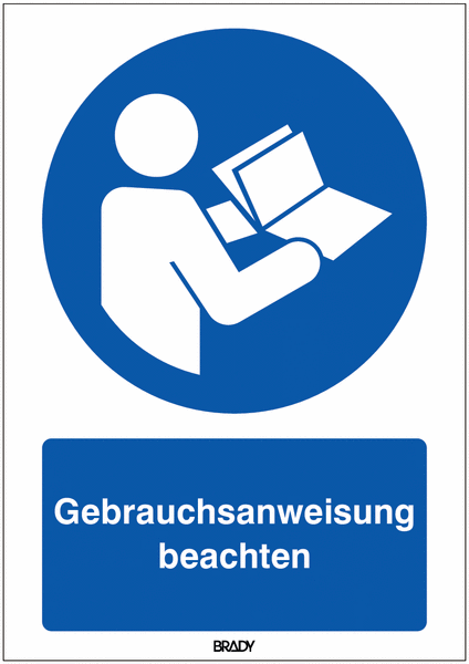 Kombi-Gebotszeichen "Anleitung beachten" bestellen | SETON