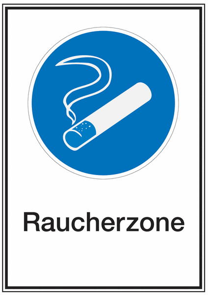 Kombi-Gebotsschilder "Raucherzone" online kaufen | SETON