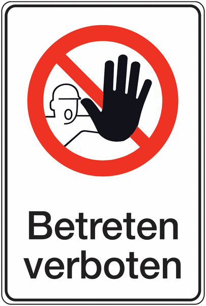 Kombi-Verbotsschild "Betreten verboten" kaufen | SETON