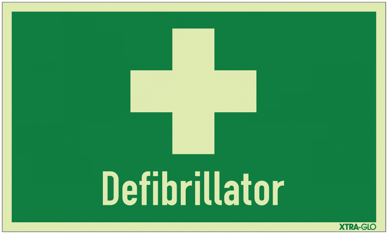 Erste Hilfe, Defibrillator - XTRA-GLO Erste-Hilfe-Kombi-Schilder, langnachleuchtend online ...
