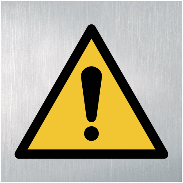 Allgemeines Warnzeichen - Maschinenkennzeichnung, ASR A1.3-2013, DIN EN ...