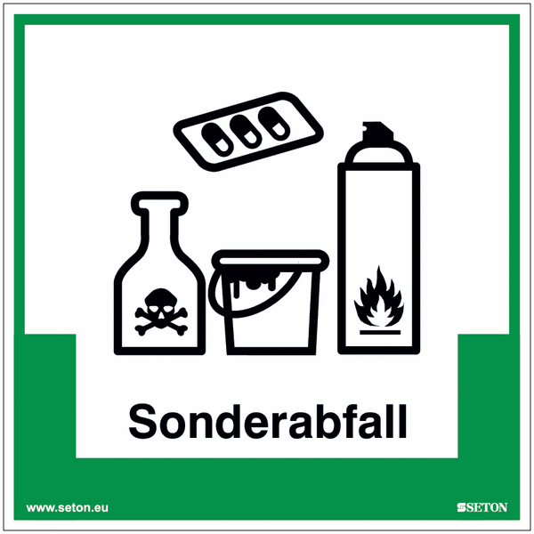 Sonderabfall-Umwelt-Schilder online kaufen | SETON