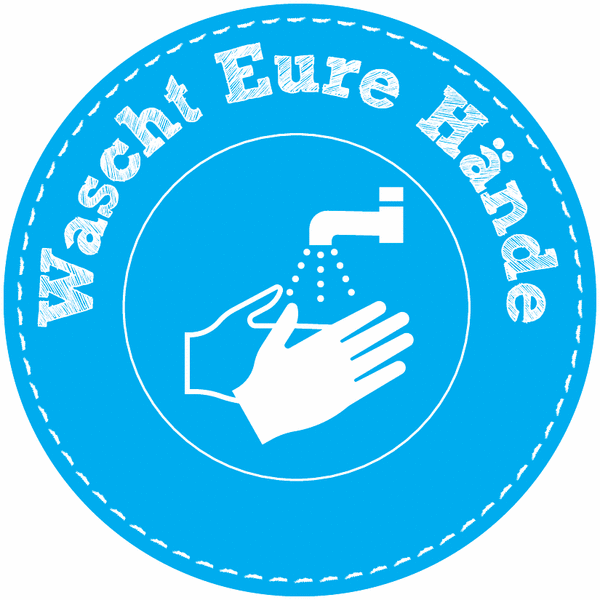 Wascht Eure Hände - SetonWalk Bodenmarkierung für Kinder, R10 nach DIN ...