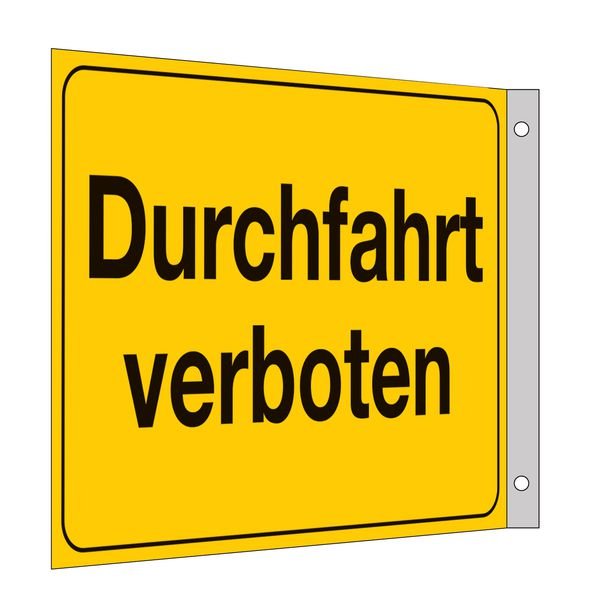 Durchfahrt verboten - Fahnen- und Winkelschilder, mit Text | SETON