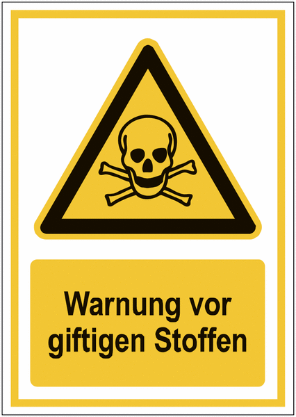 Kombi-Warnschild "Warnung vor giftigen Stoffen" kaufen | SETON