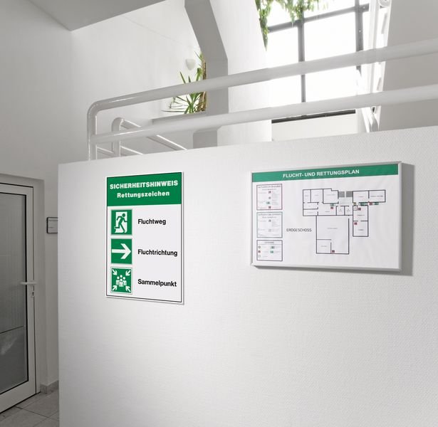 Kombi-Schilder Sicherheitshinweise für Rettungsweg- und ...