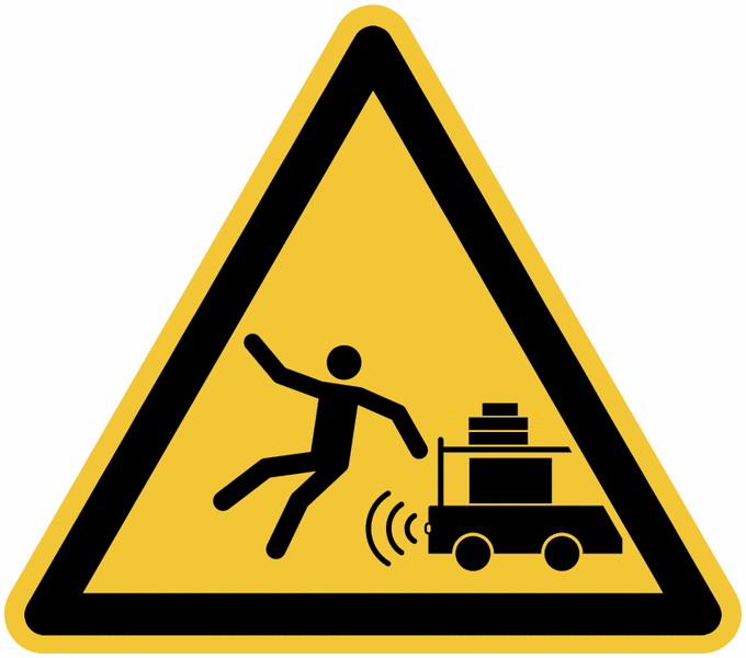 Warnung vor autonomen Transportsystemen - Warnzeichen kaufen | SETON